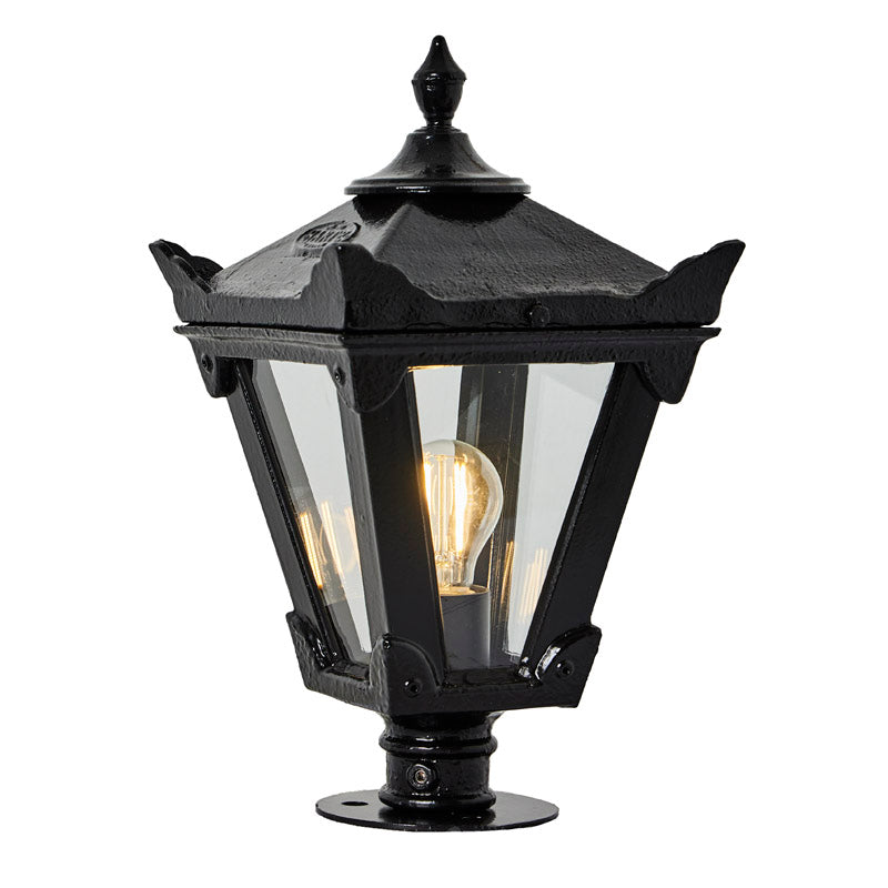 Victorian traditional cast iron pier light for narrow pier caps 0.38m ...