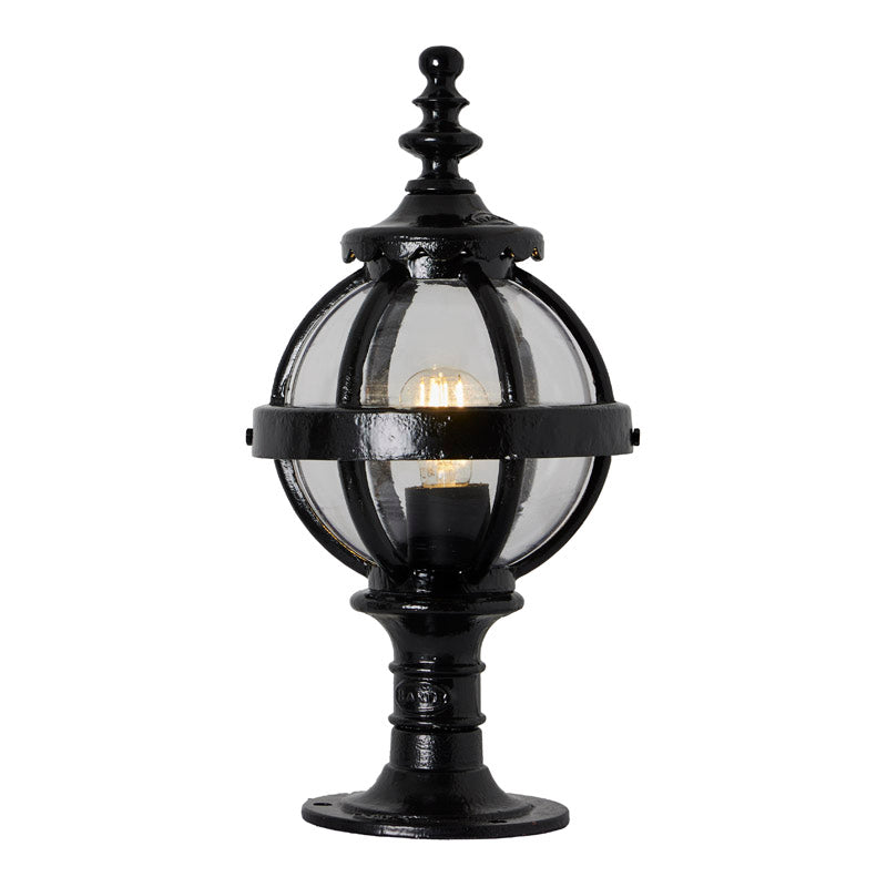 Victorian globe pier light in cast iron for flat pier caps 0.48m ...
