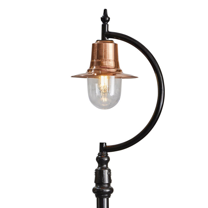 Vintage tear drop lamp post in copper, cast iron and steel 2.8m ...