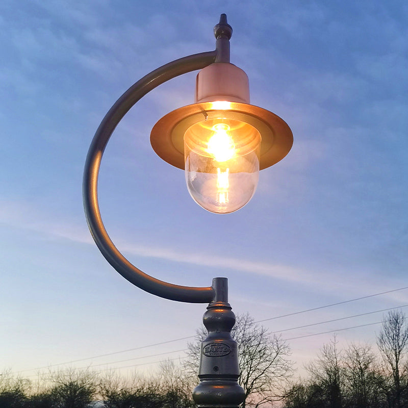 Vintage tear drop lamp post in copper, cast iron and steel 2.8m ...