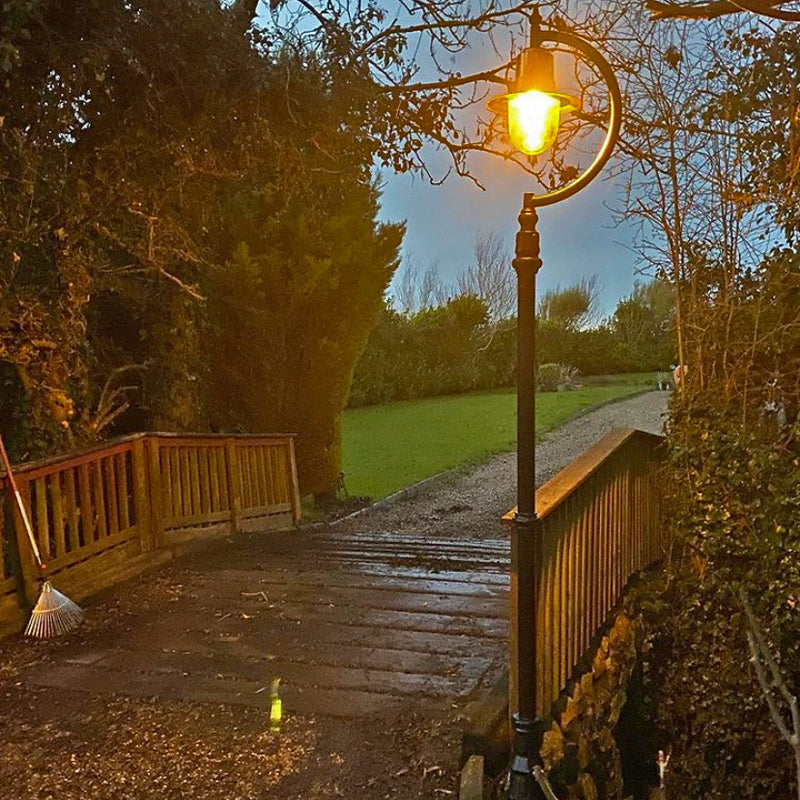 Vintage tear drop lamp post in copper, cast iron and steel 2.8m ...