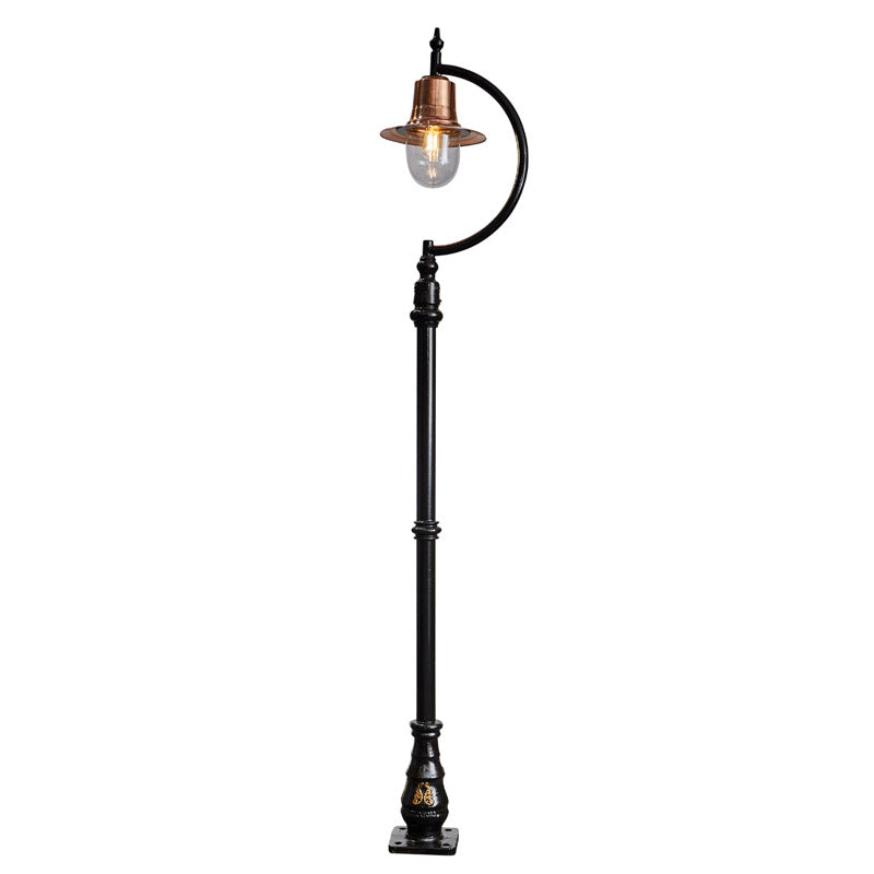 Vintage tear drop lamp post in copper, cast iron and steel 2.5m ...