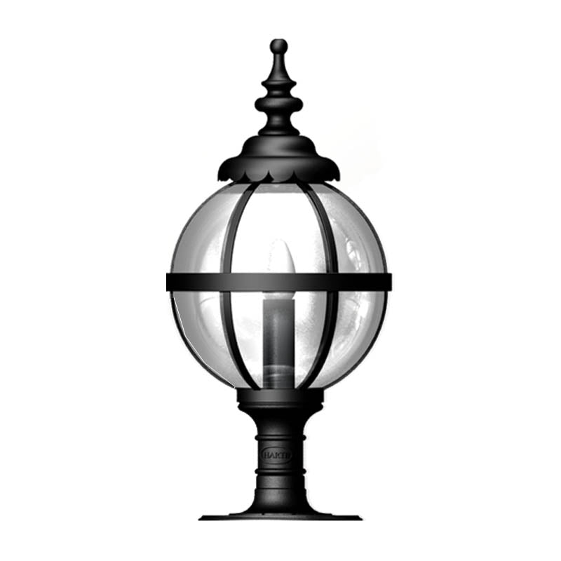 Victorian globe pier light in cast iron for flat pier caps 0.79m (H251 ...